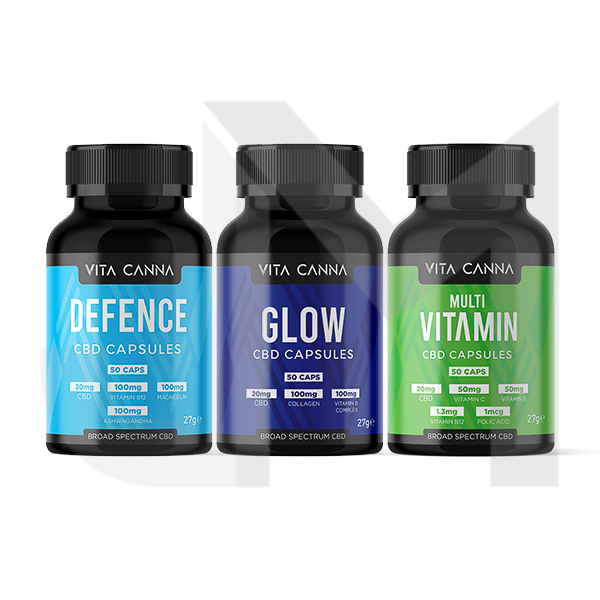 Vita Canna 1000mg Broad Spectrum Functional CBD Vegan Capsules - 50 Ca