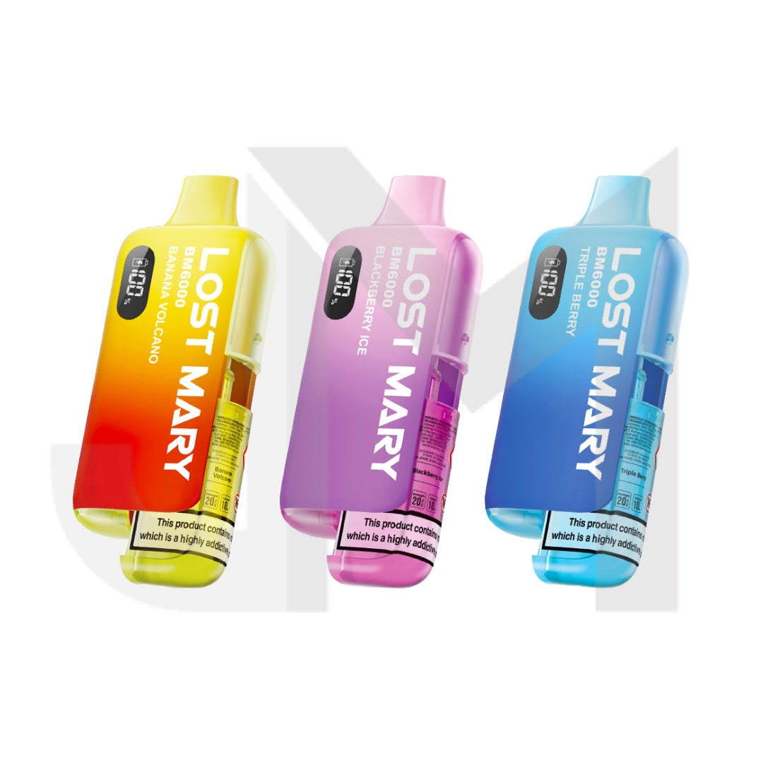 20mg LOST MARY BM6000 Refillable Pod Kit - 6000 Puffs – JM Wholesale Ltd