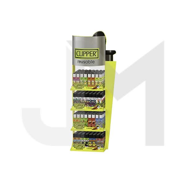 Clipper 4 Tier Display CP11RH 144 + 48 Mixed Design Lighters - CL3H168