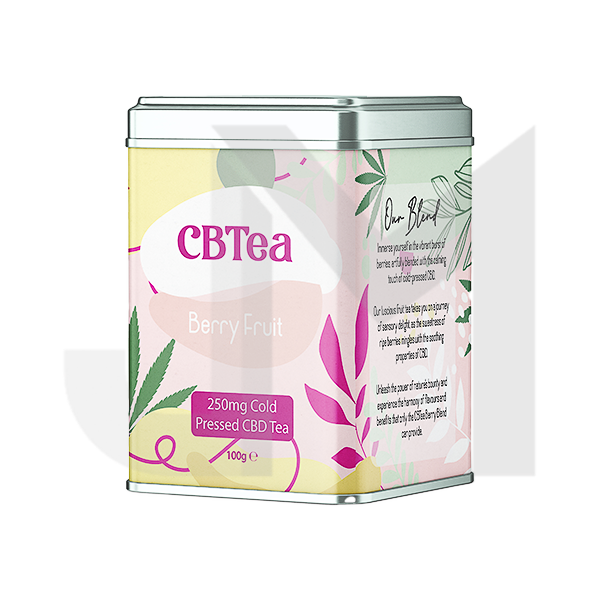 CBTea 250mg Cold Pressed Full Spectrum CBD Berry Fruit - 100g – JM ...