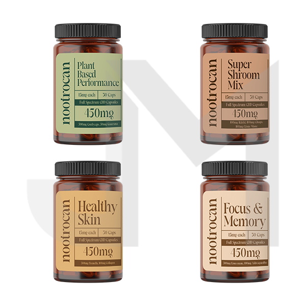 Nootrocan 450mg Full Spectrum CBD Nootropic Capsules - 30 Caps (Buy 1