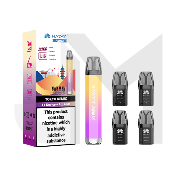 Hayati Remix 4in1 2400 Vape Kit | JM Wholesale | Next Day Delivery