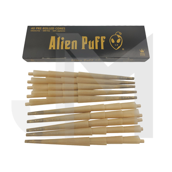 40 Alien Puff Black Gold King Size Pre Rolled 109mm Cones ( HP162 ...
