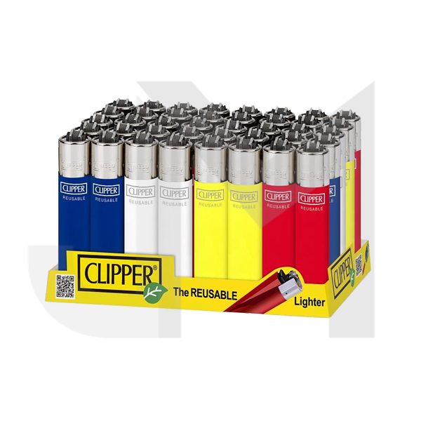 40 Clipper CP11RH Classic Large Flint Solid Branded Lighters - CL1C203