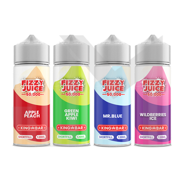 Fizzy Juice King Bar 100ml Shortfill 0mg (70VG/30PG) – JM Wholesale Ltd